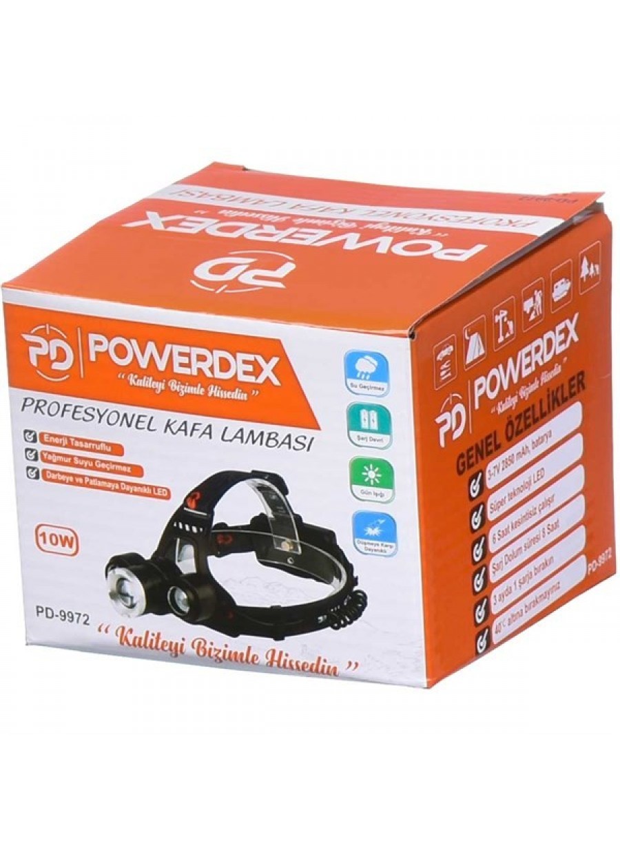 POWERDEX PD-9972 10W Şarjlı Kafa Lambası - PD-9972