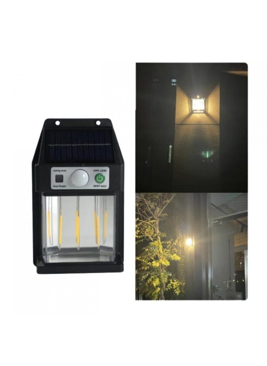 Güneş Enerjili Dış Aydınlatma Yeni Nesil Ampül Sensörlü Sarı Işıklı ...